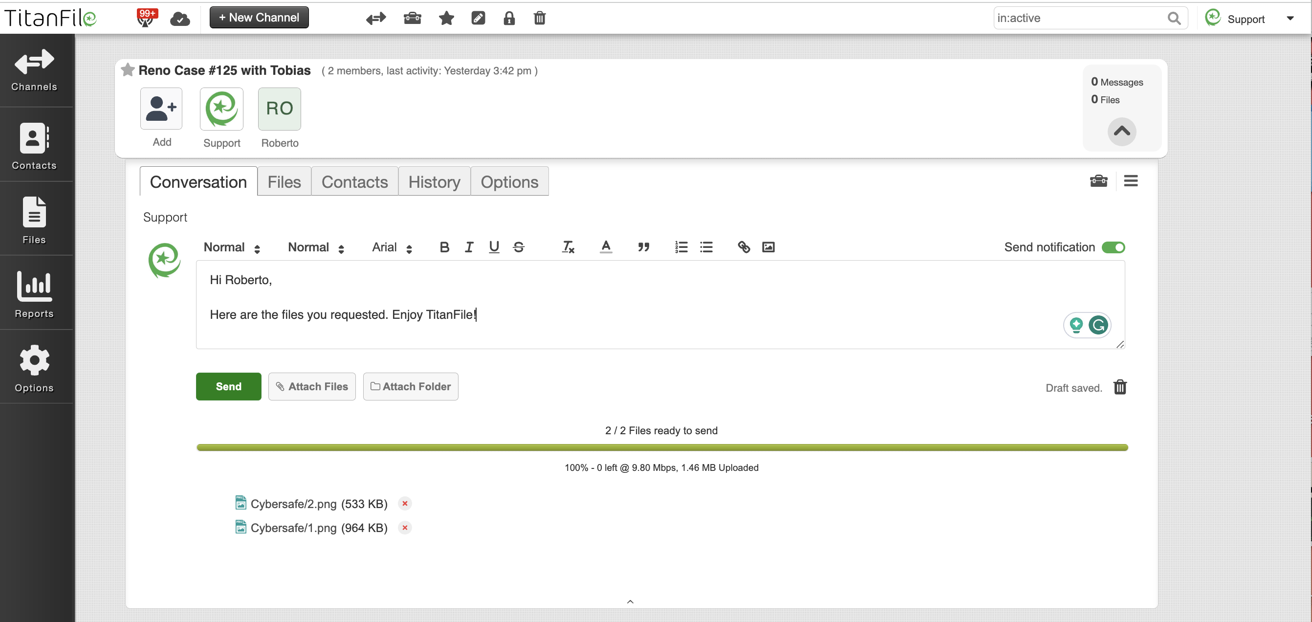 How to share files for the first time – TitanFile Support