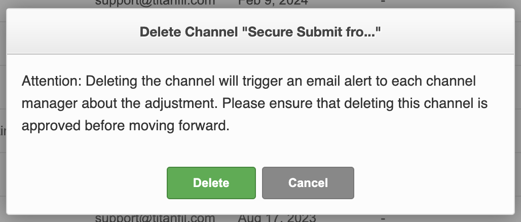 How to Delete a Single Channel in Manage Channels – TitanFile Support