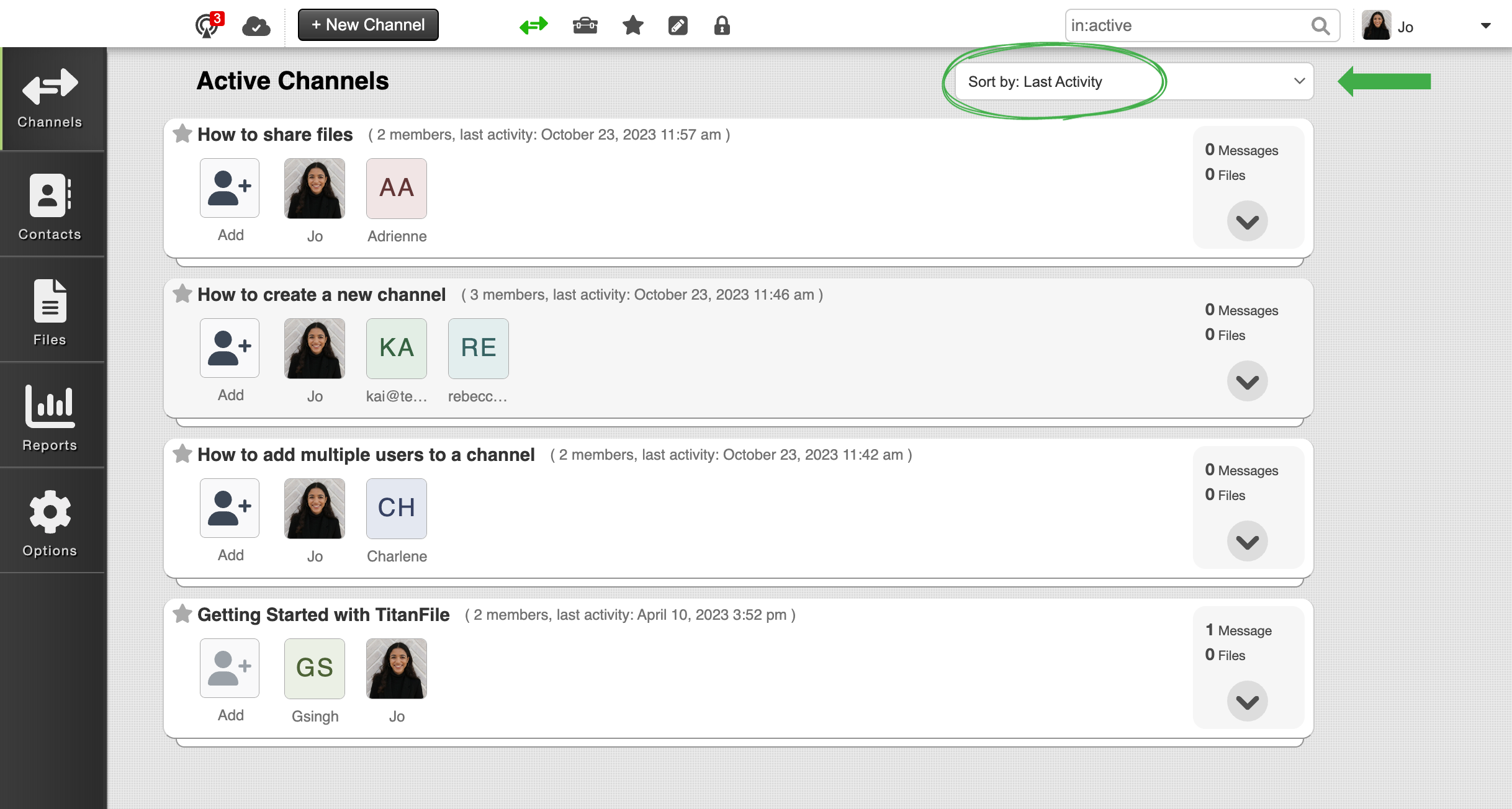 New Feature: Channel Sort – TitanFile Support