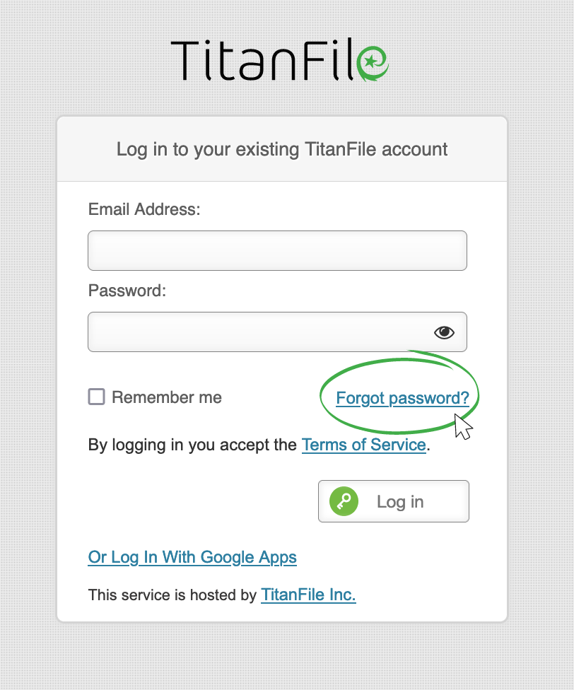 How to reset your password – TitanFile Support