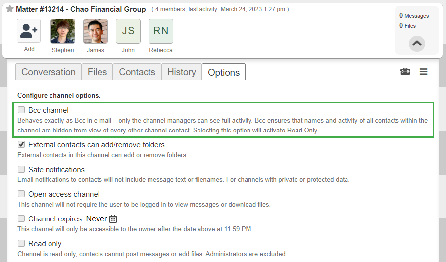 How to Create a Bcc Channel in TitanFile – TitanFile Support