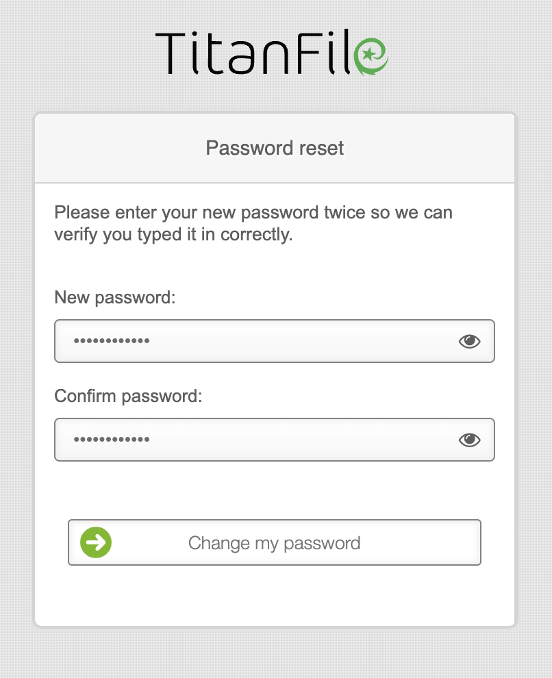 How to reset your password – TitanFile Support