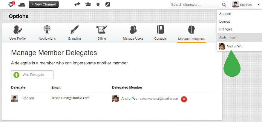 How To Add Or Remove Delegates Titanfile Support