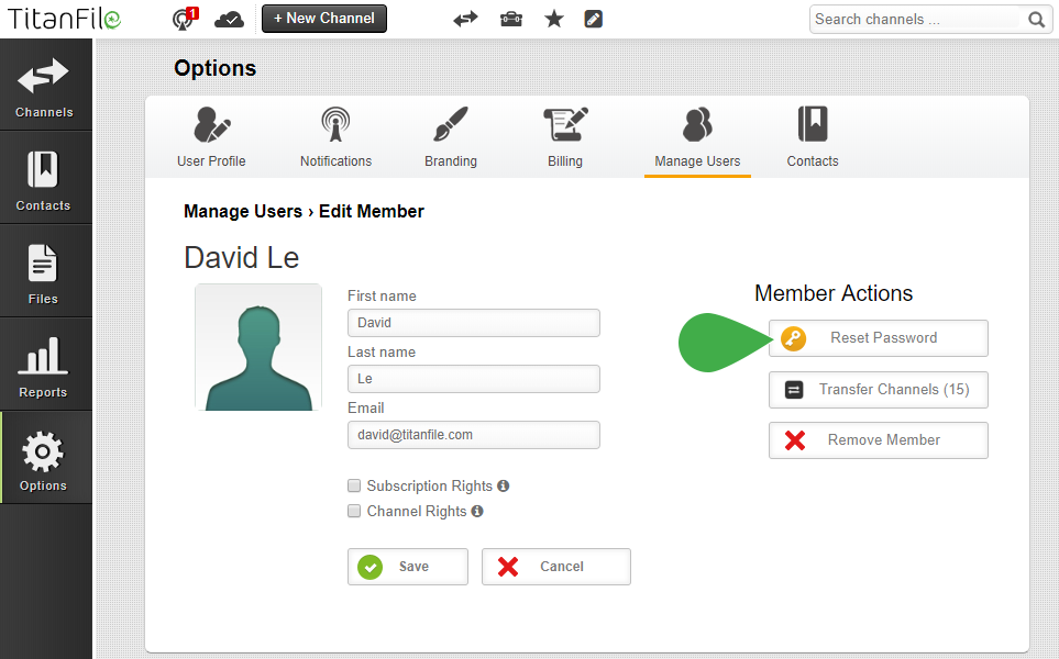 How to reset a user's password – TitanFile Support