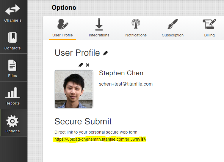 Where do I find my personal Secure Submit link to share with my clients ...