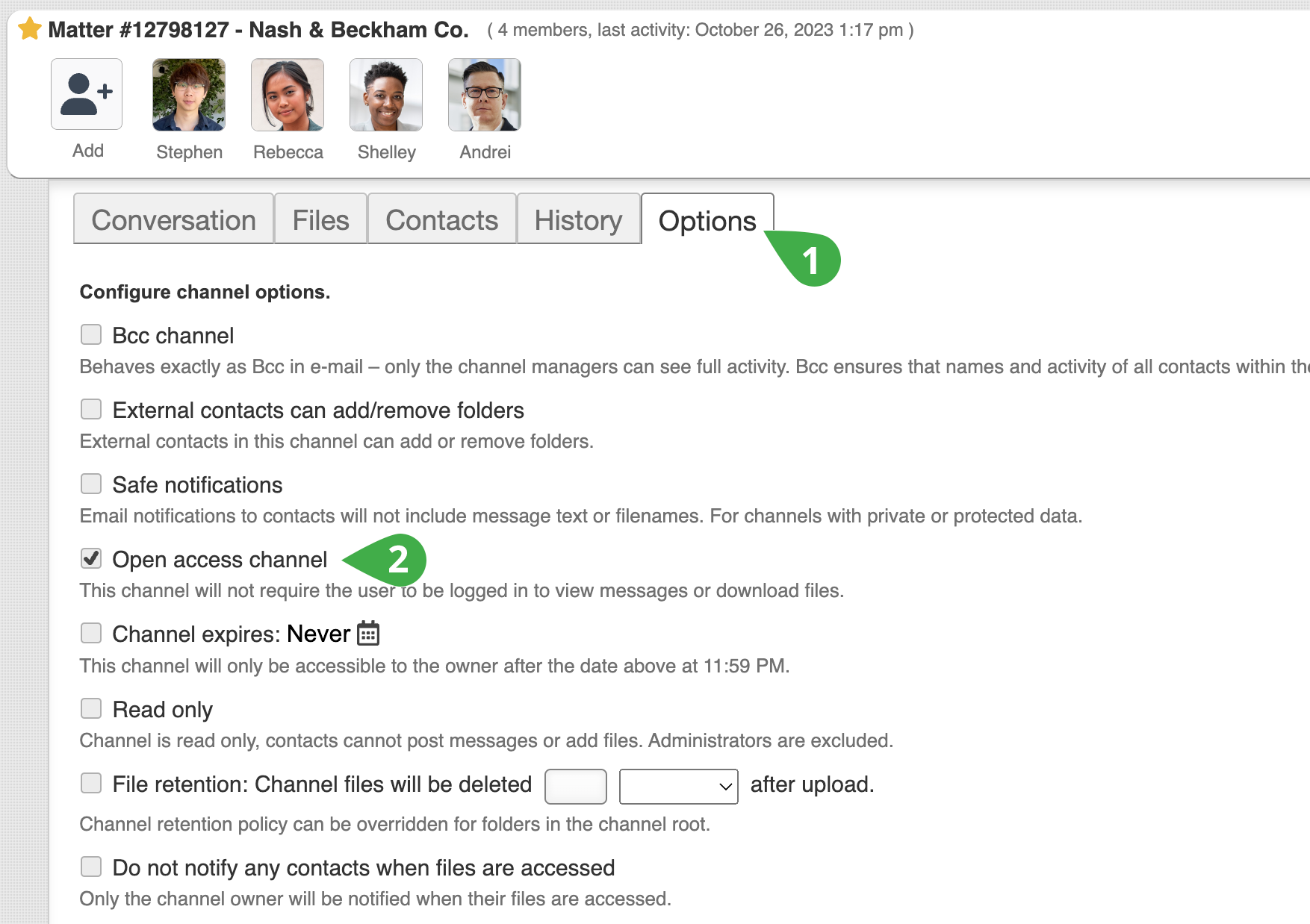 Using the Open Access option – TitanFile Support
