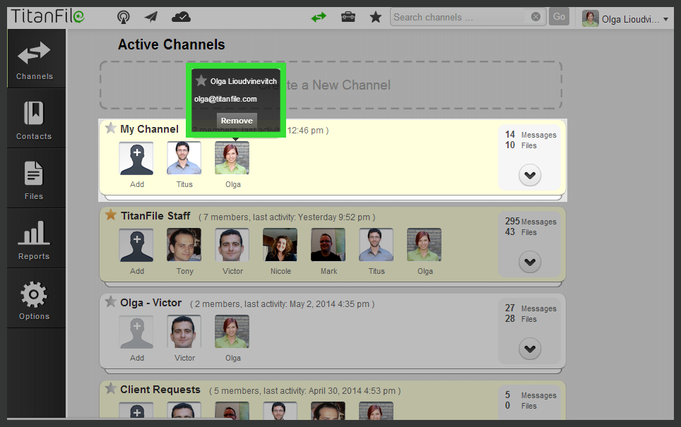 How to remove a contact from a Channel – TitanFile Support