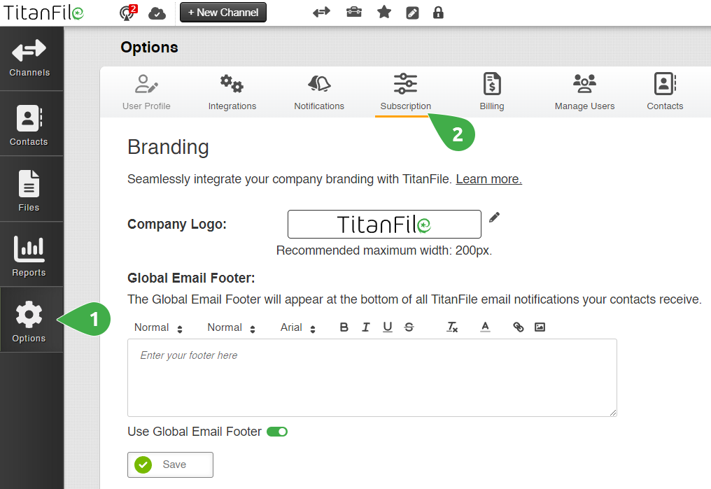 What branding options does TitanFile offer? – TitanFile Support