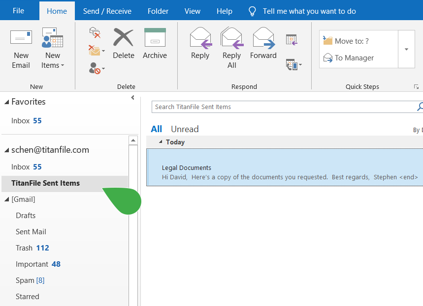 Use TitanFile with Outlook – TitanFile Support