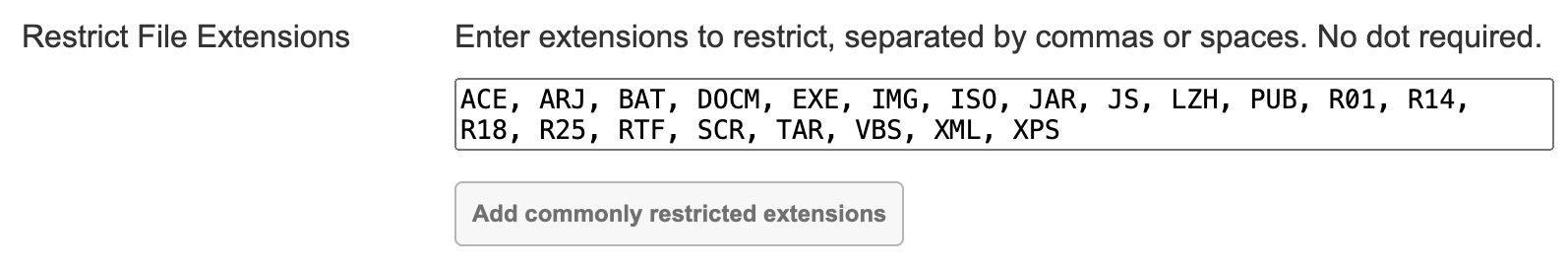 How to Restrict File Extensions From Being Uploaded Into TitanFile – TitanFile Support